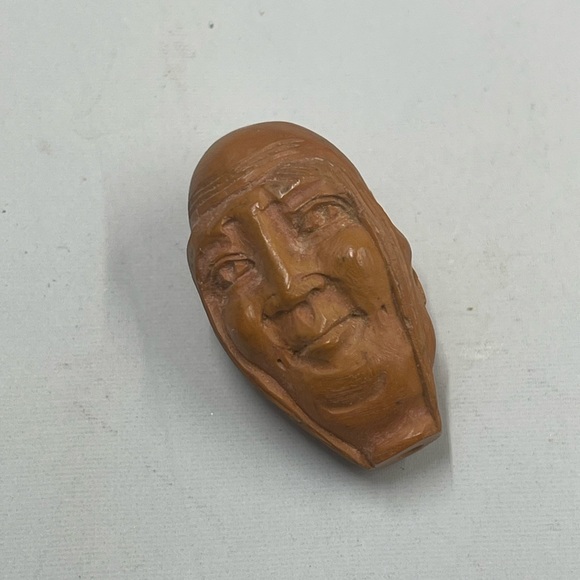 Jewelry | Antique Chinese Hand Carved Hediao Nut Bead Peach Pit Faces ...